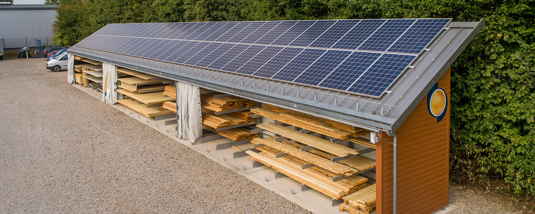 Yard racking | cantilever racking with roof | OHRA Ireland